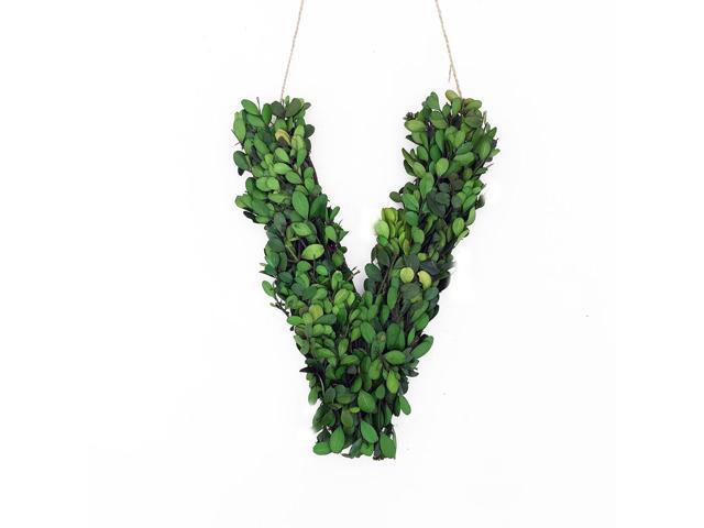 Click here for Modern Home 12 Real Preserved Boxwood Monogram Wre... prices