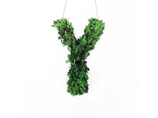 Click here for Modern Home 12 Real Preserved Boxwood Monogram Wre... prices