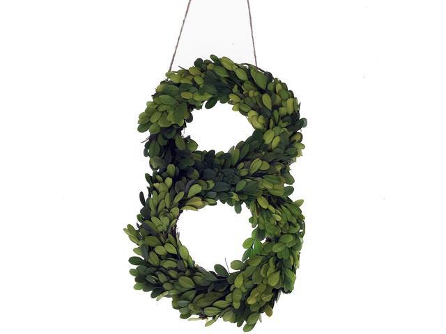 Click here for Modern Home 12 Real Preserved Boxwood Monogram Wre... prices