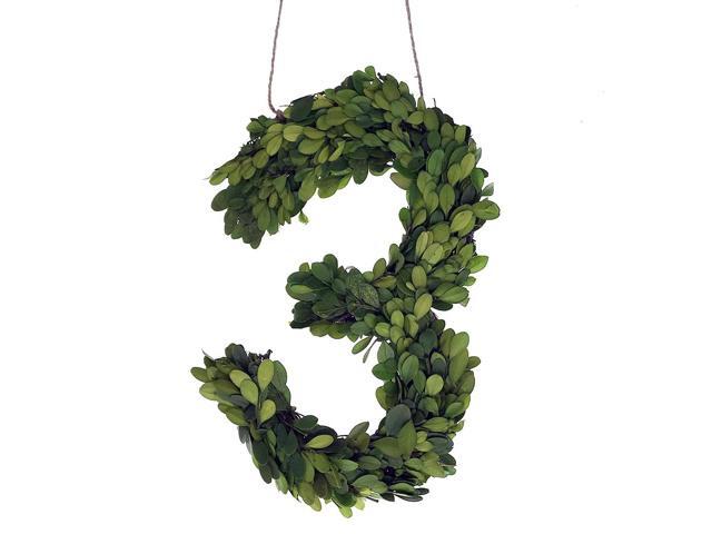 Click here for Modern Home 12 Real Preserved Boxwood Monogram Wre... prices