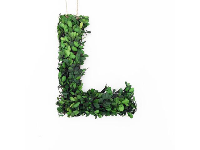 Click here for Modern Home 12 Real Preserved Boxwood Monogram Wre... prices