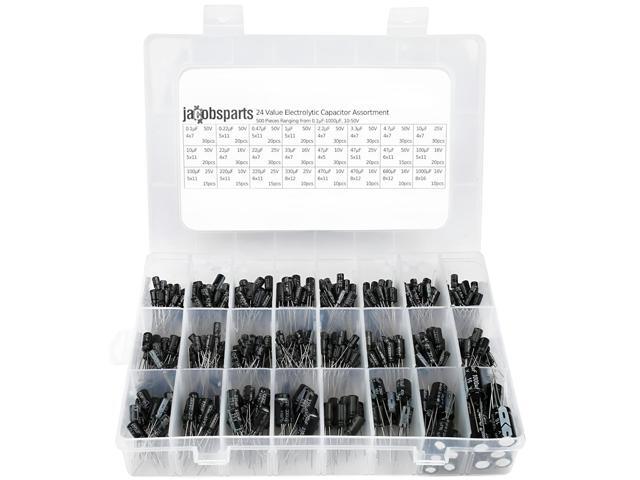Click here for JacobsParts 500pcs 24 Values Radial Electrolytic C... prices