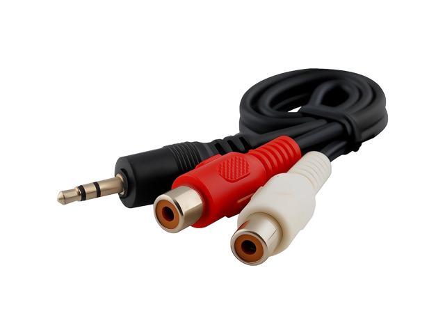 Click here for 1FT Aux Audio 3.5mm 1/8 Male Plug to 2 RCA Phono F... prices