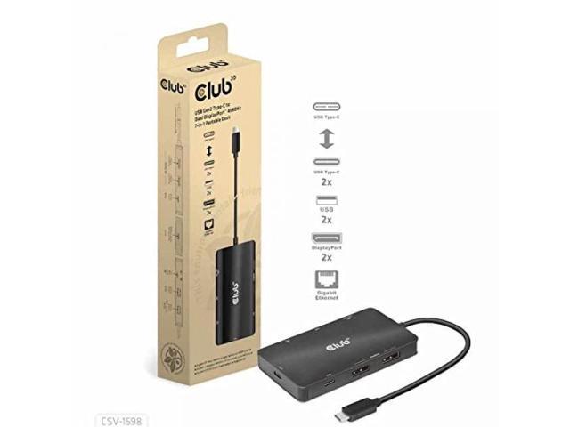 Click here for Club 3D USB Gen2 Type-C to Dual DisplayPort 4k60Hz... prices