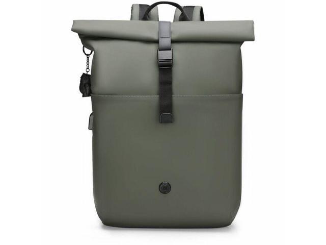 Click here for Swissdigital LAMONE Dark Green Rolltop Backpack -... prices