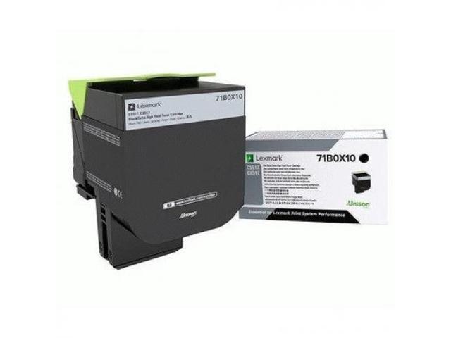 Click here for LEXMARK 71B0X10 LCCP HighYeild TonerCart Blk prices