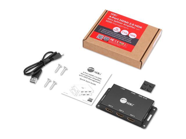 Click here for SIIG CE-H23L11-S1 4 Port HDMI 2.0 HDR Mini Spli prices