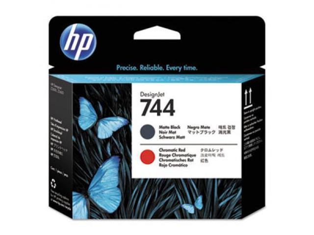 Click here for HP 744 Matte Black/Chromatic Red DesignJet Printhe... prices