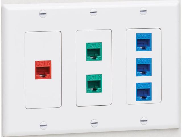 Click here for Tripp Lite Triple-Gang Faceplate Decora Style Vert... prices