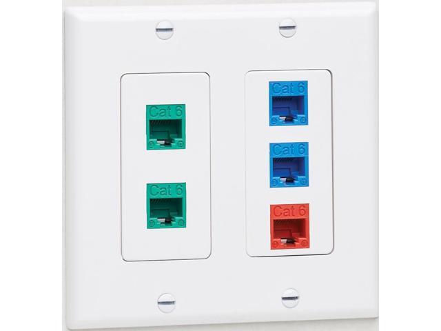 Click here for Tripp Lite Double-Gang Faceplate Decora Style Vert... prices