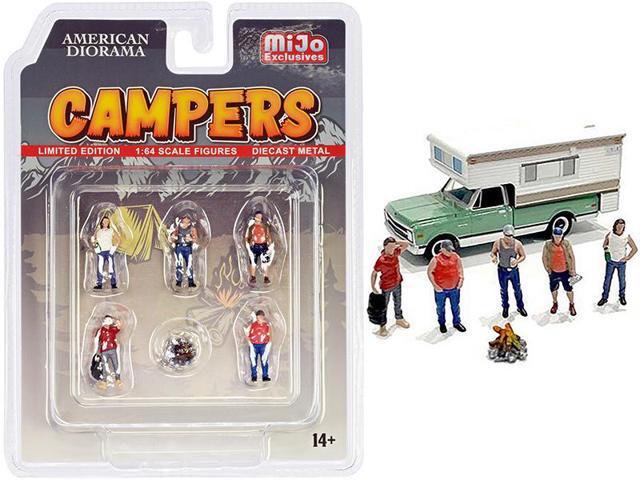 Click here for Campers 6 piece Diecast Set (5 Figurines and 1 Acc... prices