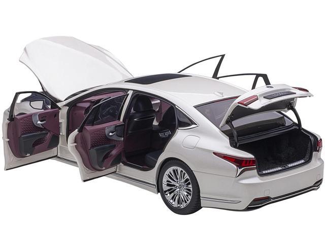 Click here for Lexus LS500h Sonic White Metallic with Crimson and... prices