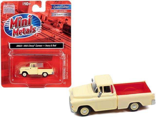 Click here for 1955 Chevrolet Cameo Pickup Truck Ivory and Red 1/... prices