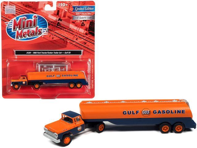 Click here for 1960 Ford Tanker Truck Orange and Blue Gulf Oil 1/... prices