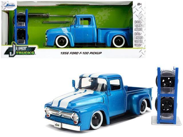 Click here for 1956 Ford F-100 Pickup Truck Blue Metallic with Wh... prices