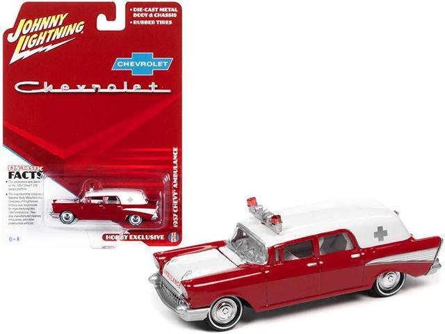 Click here for 1957 Chevrolet Ambulance Kosmos Red and White with... prices
