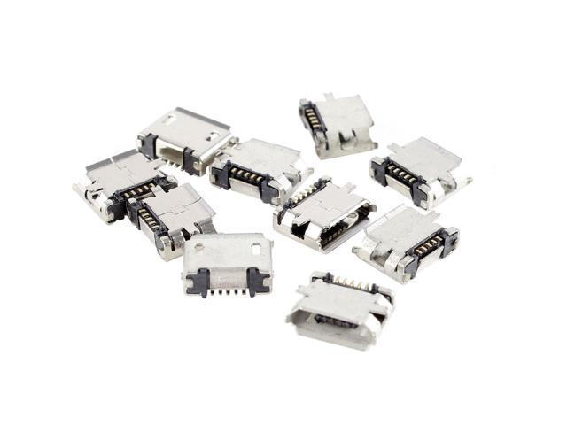 Click here for 10pcs Micro USB B Female Port 180 Degree 5-Pin 5P... prices