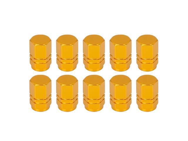 Click here for 10pcs Gold Tone Tire Stem Valve Caps Wheel Valve C... prices