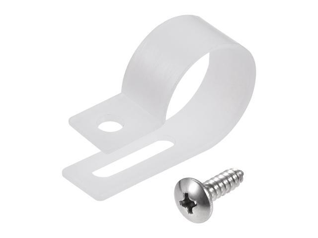 Click here for 19mm Nylon R Type Cable Clip Wire Clamp with Screw... prices