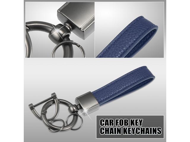 Click here for Blue Car Fob Keychain Keychains Holder Faux Leathe... prices