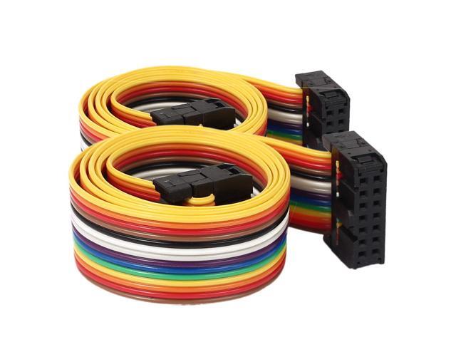 Click here for 50cm 14 Pin 14 Way F/F Connector IDC Flat Rainbow... prices