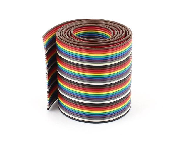 Click here for 1m 3.3ft 40 Way Rainbow Color Flat Ribbon Cable ID... prices