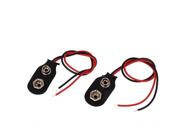 Click here for 2pcs Faux Leather Wire I Type 9V Battery Clip Conn... prices
