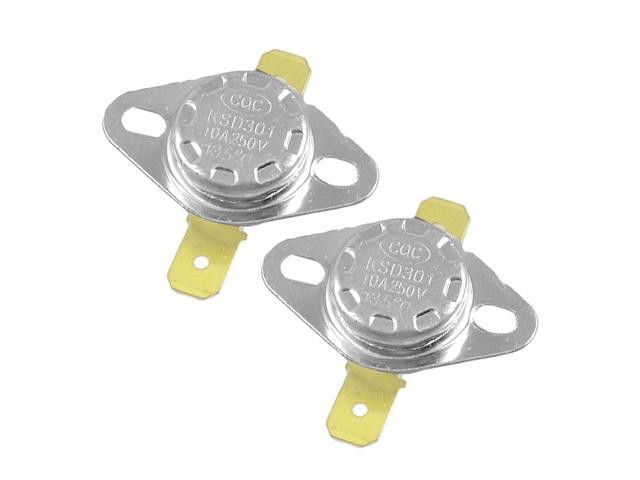 Click here for Unique Bargains 2 Pcs 135 Celsius NC 250V AC 10A C... prices
