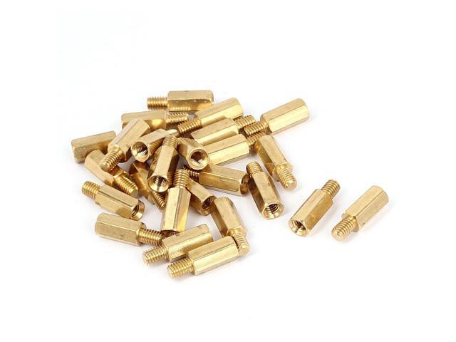 Click here for M4x12+6mm Female/Male Thread Brass Hex Standoff Pi... prices