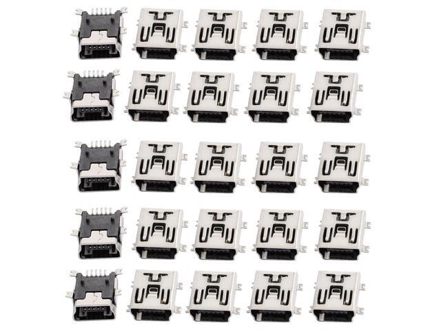 Click here for Unique Bargains 25 Pieces Mini USB 5-Pin Type B Fe... prices