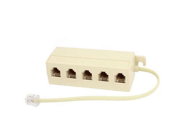 Click here for Unique Bargains Beige RJ11 6P4C 1 Male to 5 Ports... prices