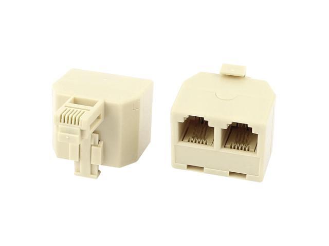 Click here for 2Pcs RJ11 6P4C Double Holes Female/Female Telephon... prices