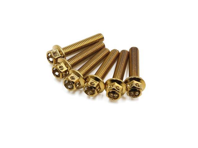 Click here for 6pcs Gold Tone M6 x 30mm Motorcycle Titanium Alloy... prices