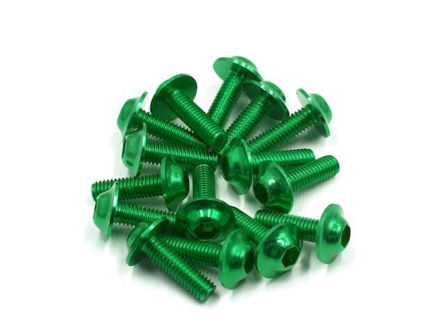 Click here for 15PCS M6 x 20mm Green Hexagon License Plates Fairi... prices