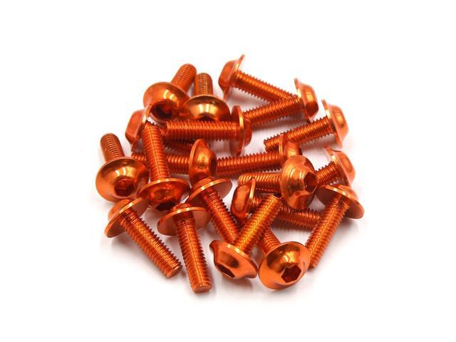 Click here for 20PCS M6 x 20mm Orange Hexagon License Plates Fair... prices