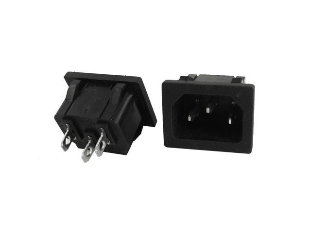 Click here for 2Pcs AC250V 10A IEC320 C14 Male Plug Black Power A... prices
