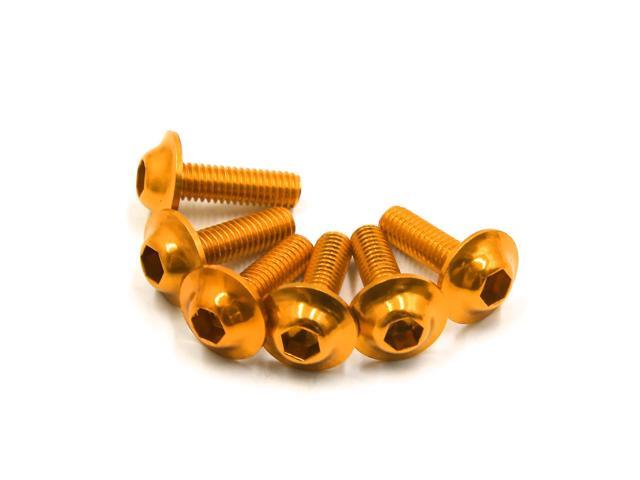 Click here for 6PCS M6 x 20mm Gold Tone Hexagon License Plates Bo... prices