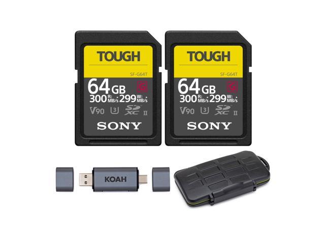 Click here for Sony 64GB UHS-II Tough G-Series SD Card 2-Pack Bun... prices