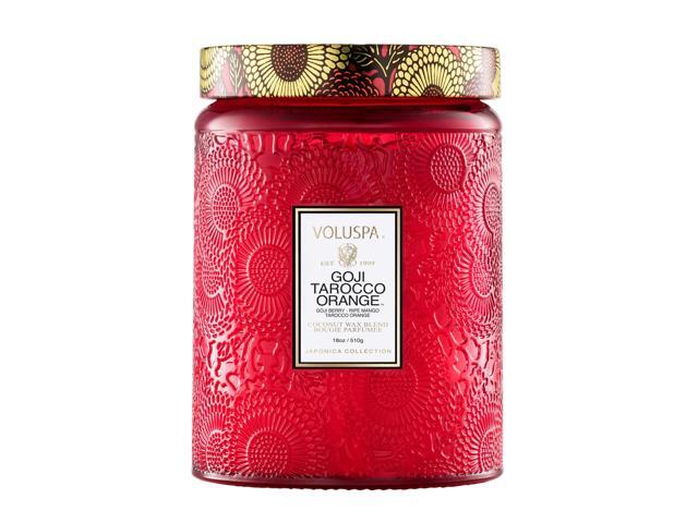 Click here for Voluspa Goji Tarocco Orange Large Embossed Glass J... prices