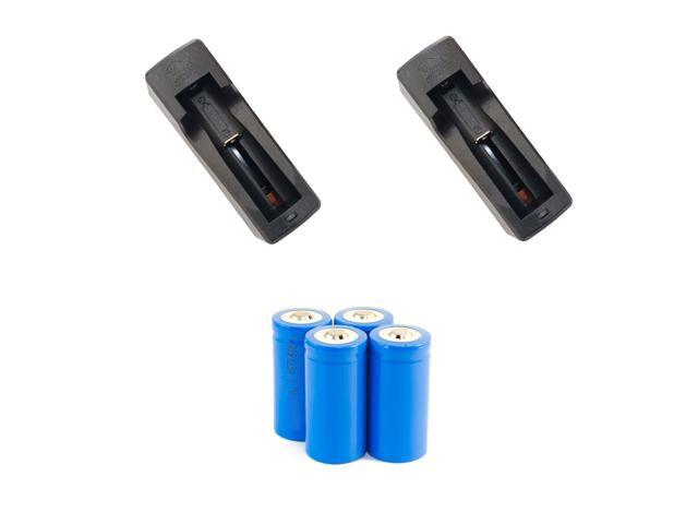 Click here for 4 RCR123a Rechargeble Li-Ion Batteries & 2 AC Char... prices