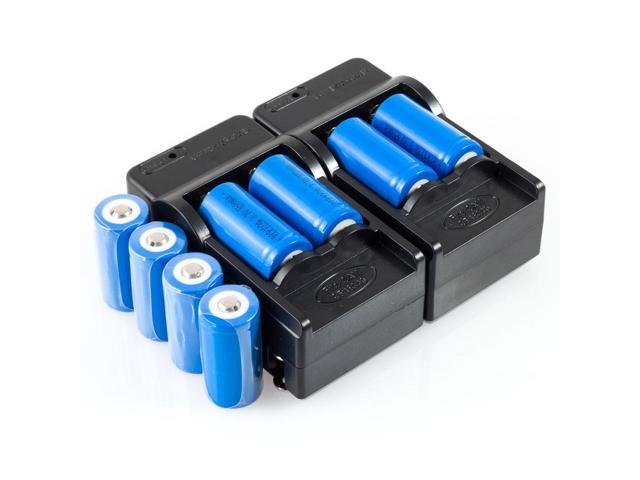 Click here for 8 RCR123a Rechargeble Li-Ion Batteries & 2 AC Char... prices