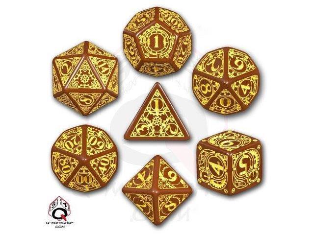 Click here for Q-Workshop Polyhedral 7-Die Set: Carved Steampunk... prices