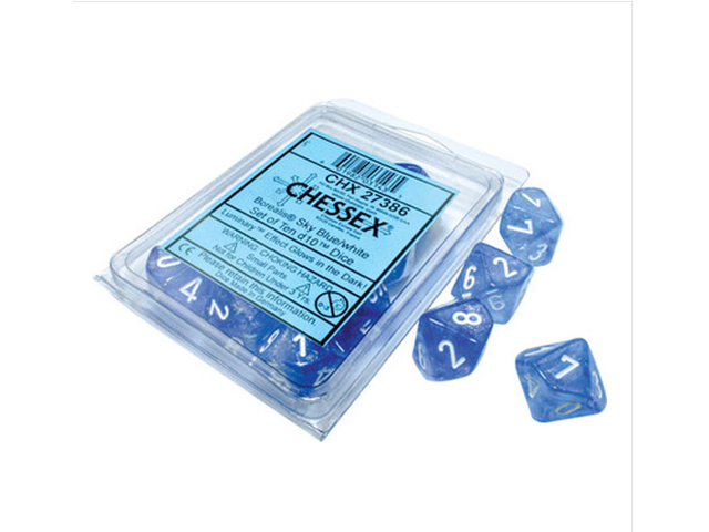 Click here for borealis sky blue/white luminary set of ten d10s prices