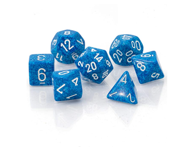 Click here for chessex chx25306 dice-speckled water set prices