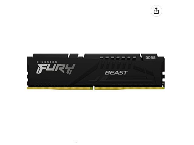 Click here for KINGSTON 8GB 6000MT/s DDR5 CL40 DIMM FURY Beast Bl... prices