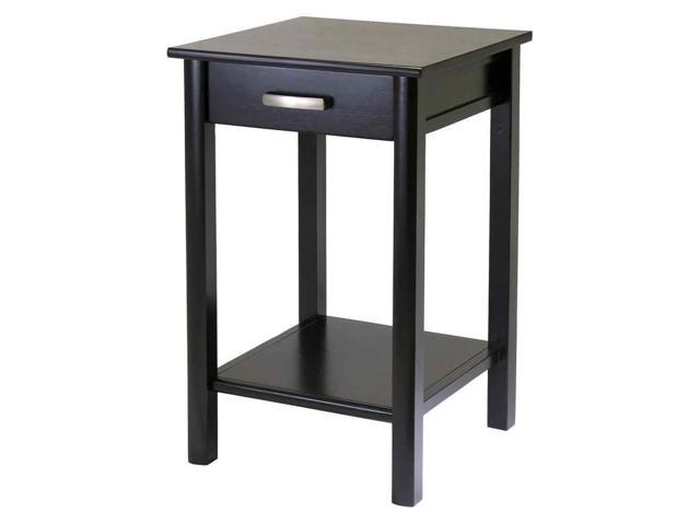 Click here for Dark Espresso Liso End Table Printer Table with Dr... prices