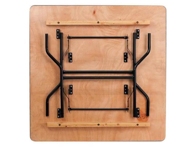 Click here for 4-Foot Square Wood Folding Banquet Table prices