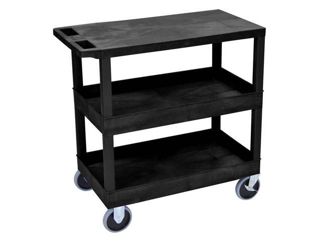 Click here for Luxor Black EC211HD 18x32  Cart with 2 Tub/1 Flat... prices