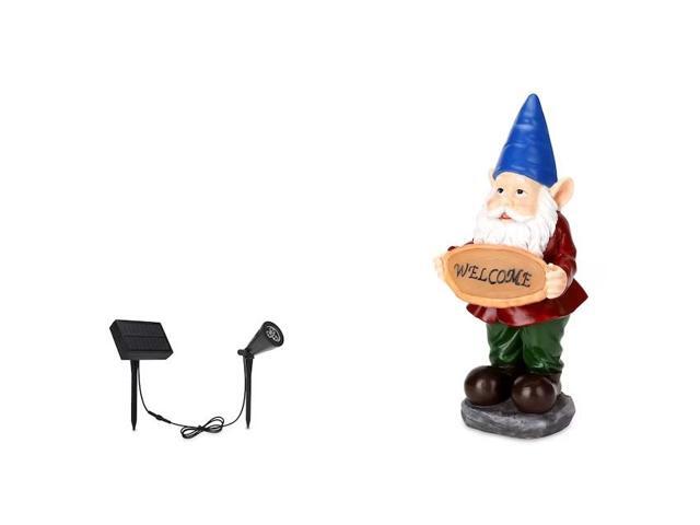 Click here for Garden Gnome with High-Power Solar Spotlight Garde... prices