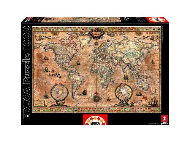 Educa Antique World Map - 1000 Piece